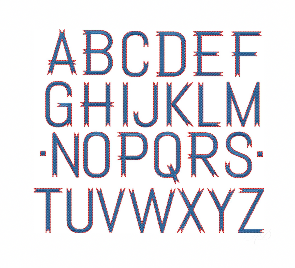 Wyeth Trail Monogram Embroidery Font Large – HERRINGTON DESIGN