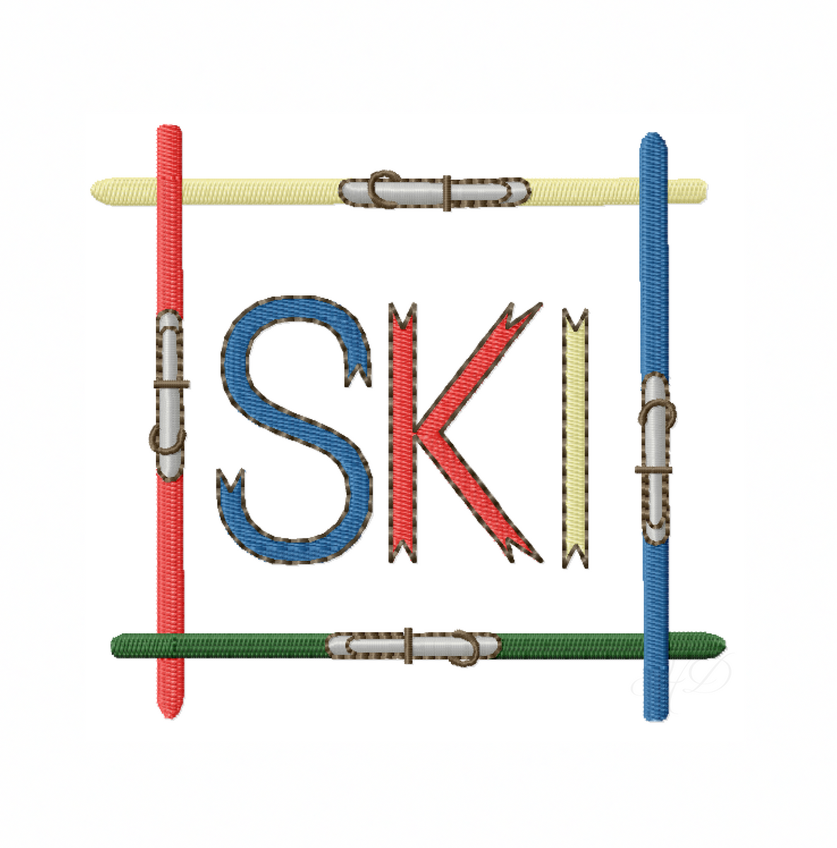 Ski Frame Embroidery Design – HERRINGTON DESIGN