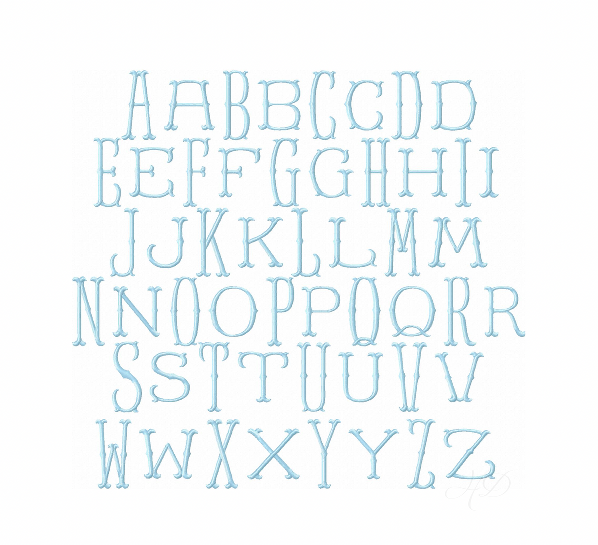 5x7 Kendall Satin Embroidery Font – HERRINGTON DESIGN