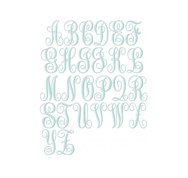 vine initials font