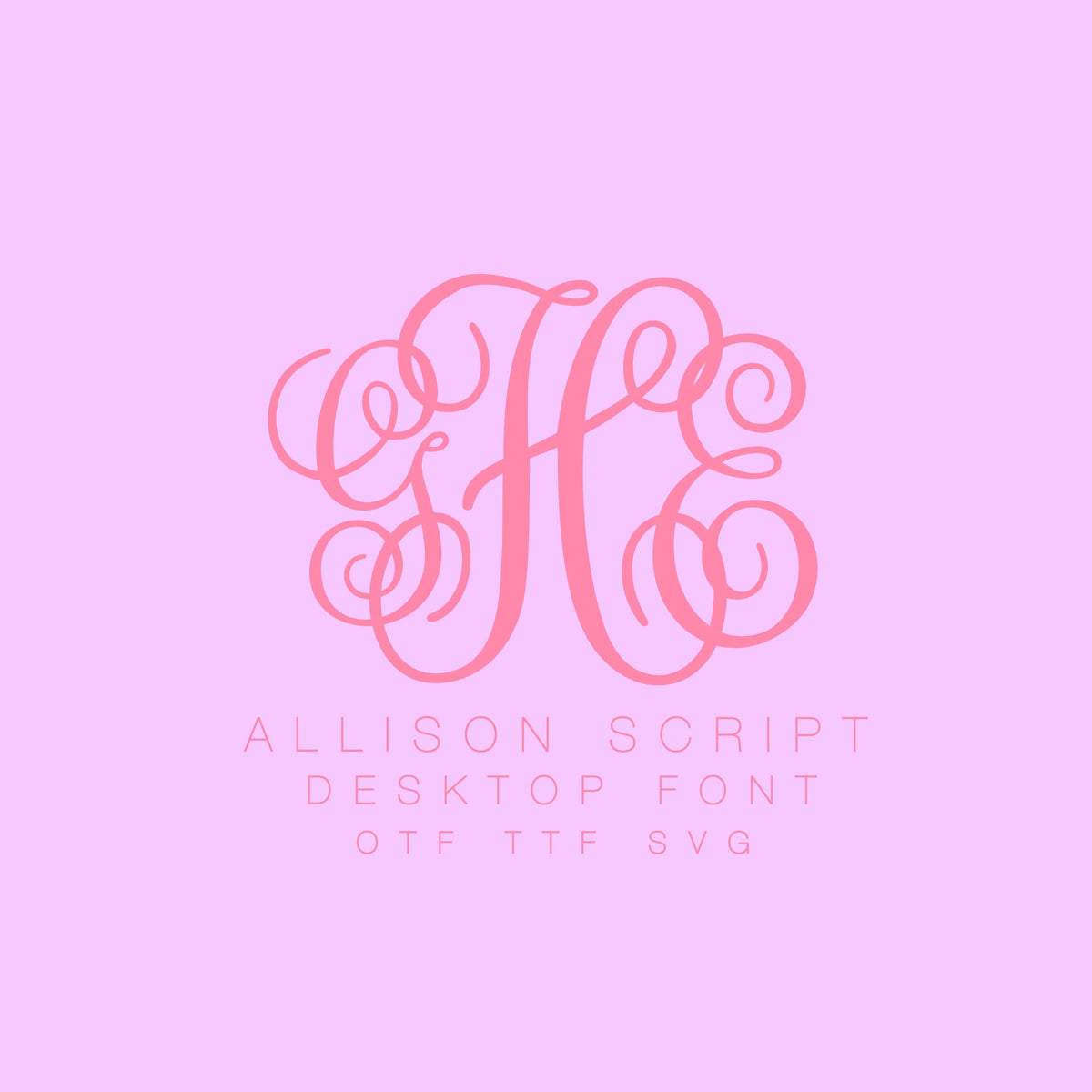 Allison Script TYPEFACE FONT – HERRINGTON DESIGN