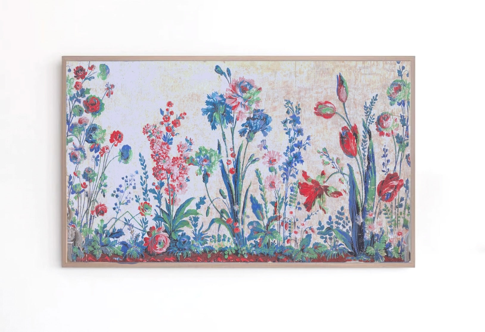 Floral Wood Block Frame TV Art – HERRINGTON DESIGN