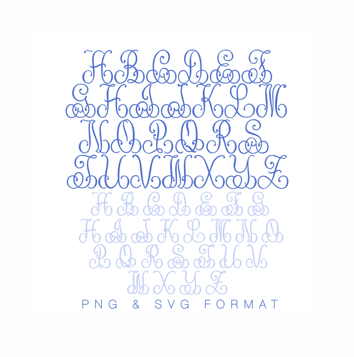 Eliza SVG PNG Cricut Monogram Font – HERRINGTON DESIGN