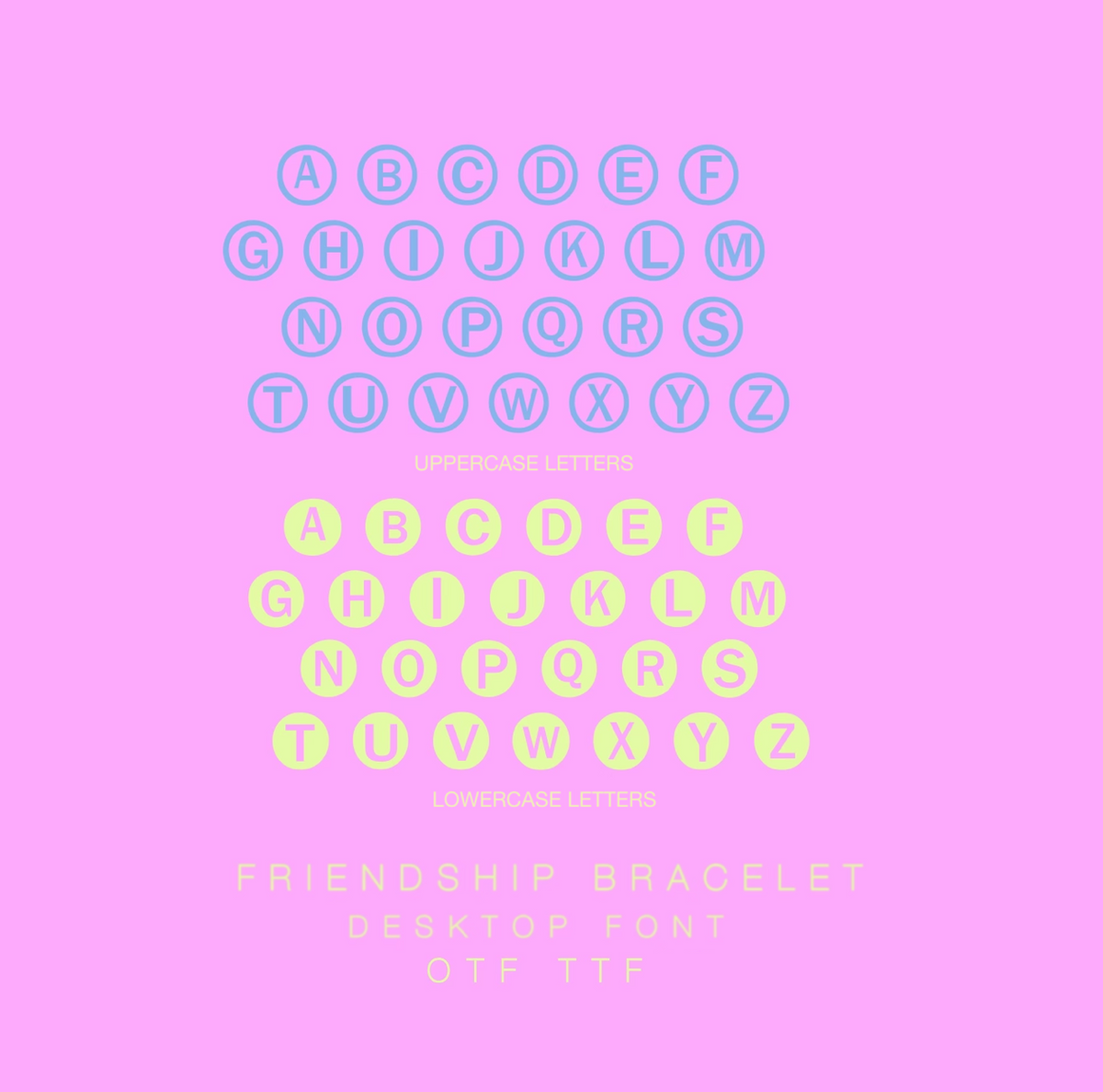 Friendship Bracelet Package Desktop Font – HERRINGTON DESIGN