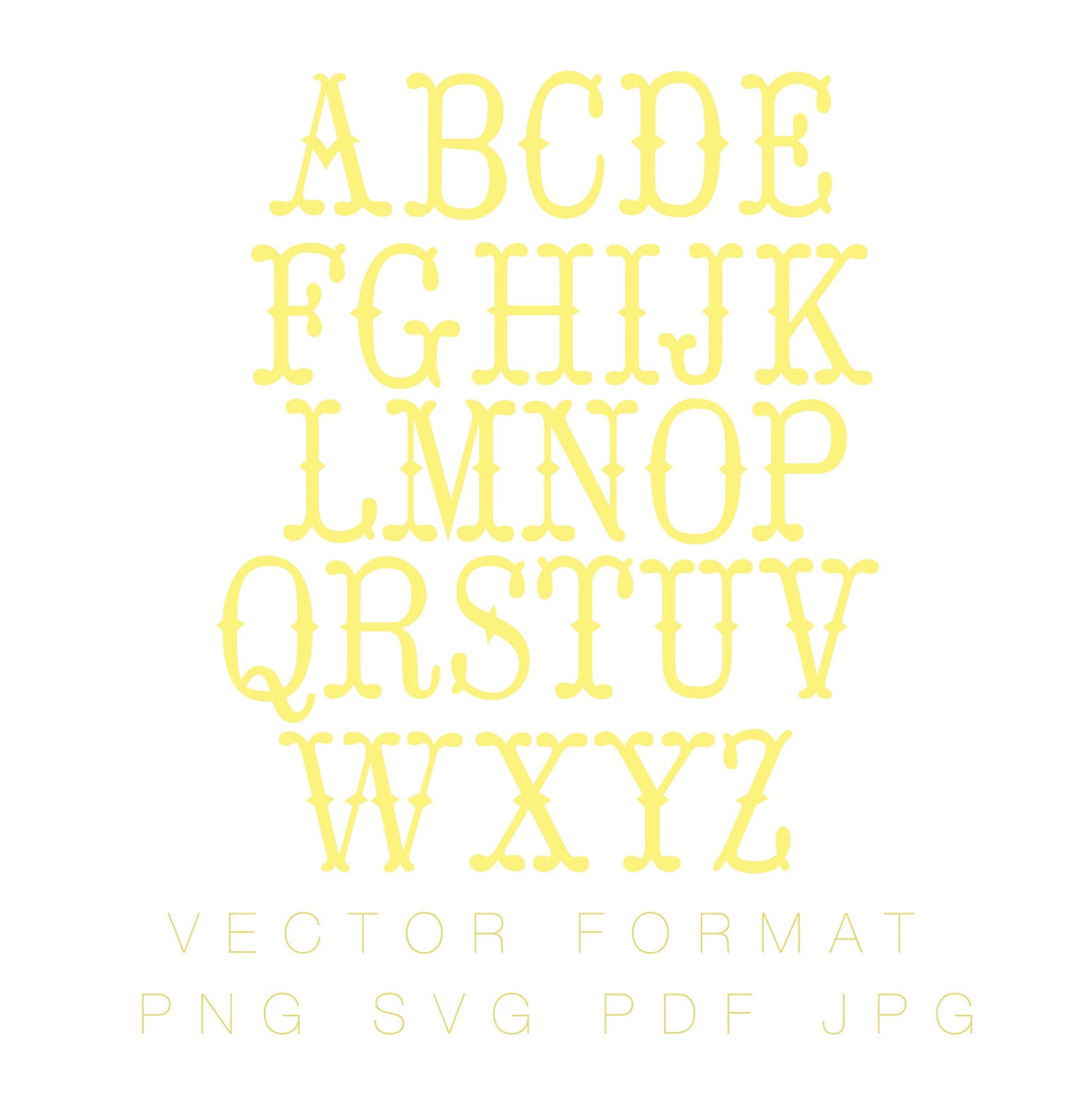 Fishtail Western Vector Font – HERRINGTON DESIGN