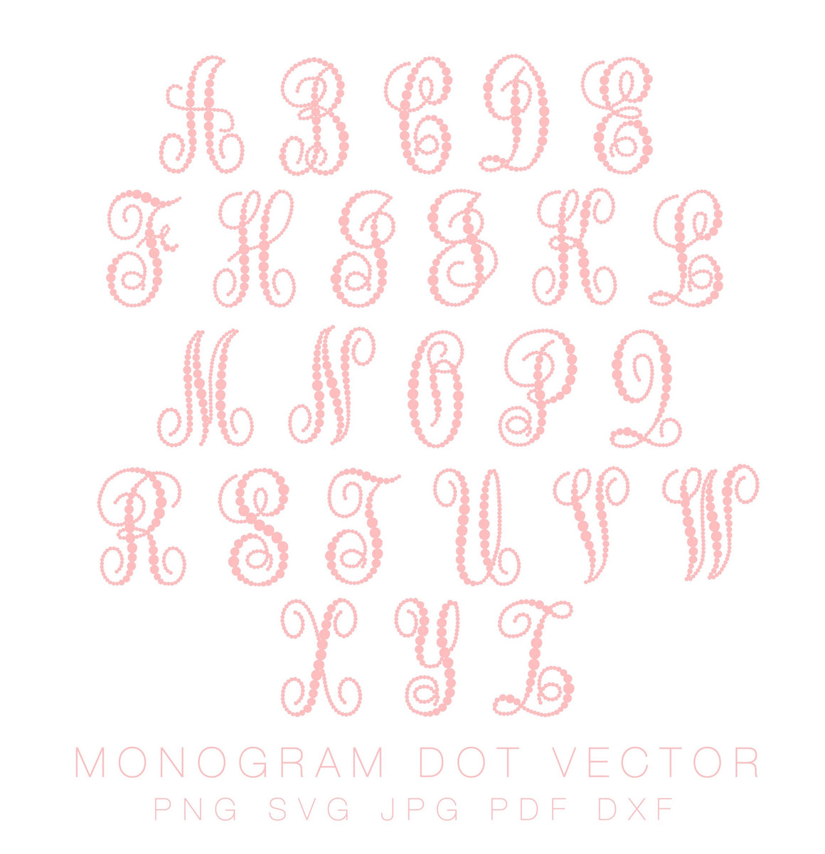 Monogram Dot Vector Files PNG SVG DXF PDF JPG – HERRINGTON DESIGN
