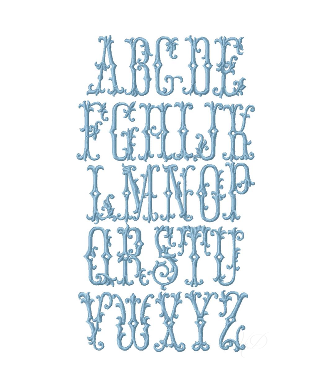 Filigree Scroll Type Embroidery Font 5x7 – HERRINGTON DESIGN