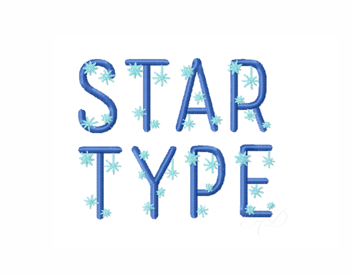 Star Type Embroidery Font Package 4x4 – HERRINGTON DESIGN