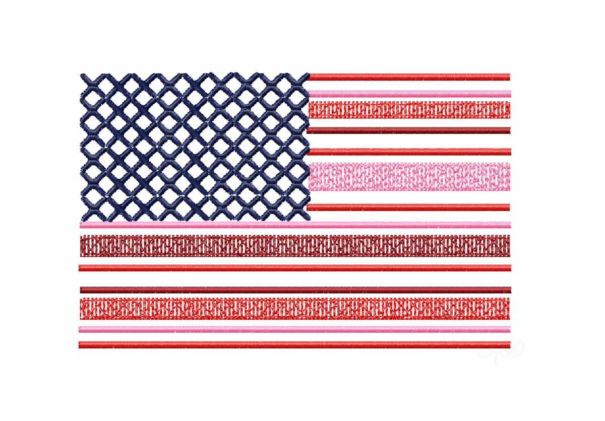Cross Stitch Flag Embroidery Design – HERRINGTON DESIGN