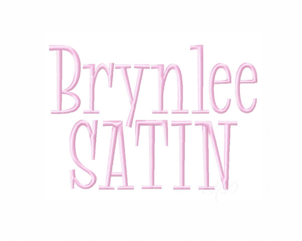 Brynn Lee Satin Stitch 4x4 Font Package – HERRINGTON DESIGN