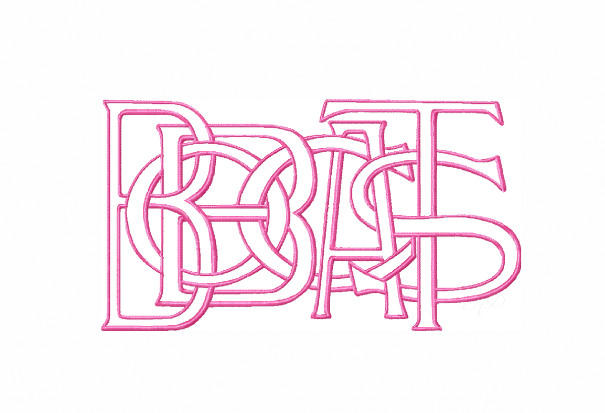 Bobcats Embroidery Font LayeredType Outline Design – HERRINGTON DESIGN