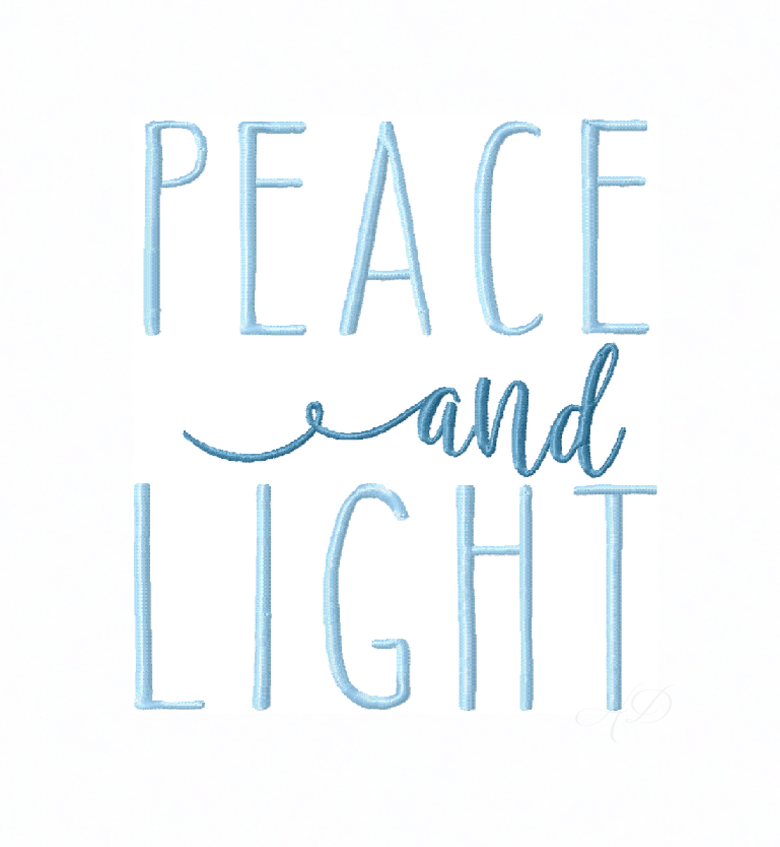 Peace and Light Embroidery Design – HERRINGTON DESIGN