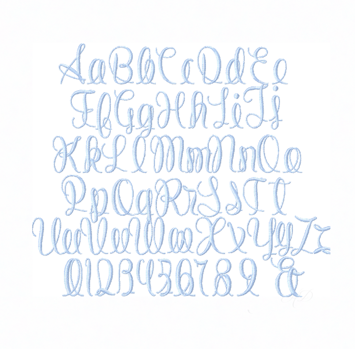 Violette Claire Script Embroidery Font – HERRINGTON DESIGN