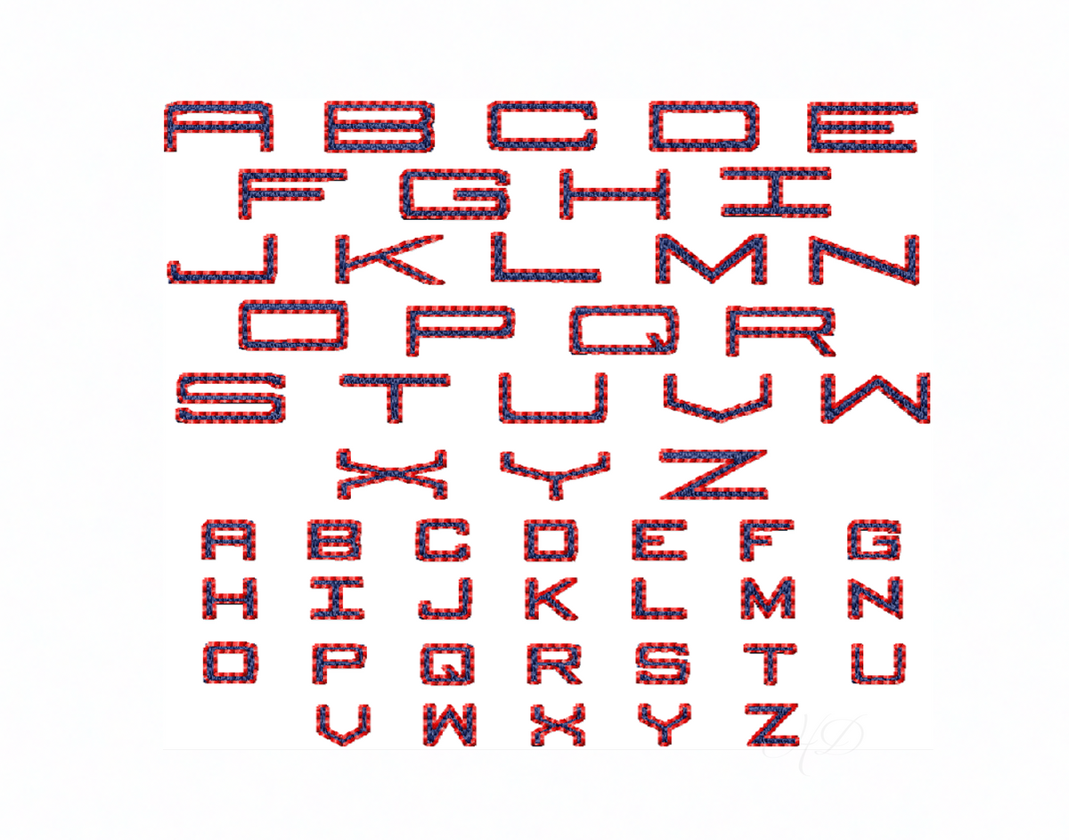 Small Square Fill Embroidery Font – HERRINGTON DESIGN