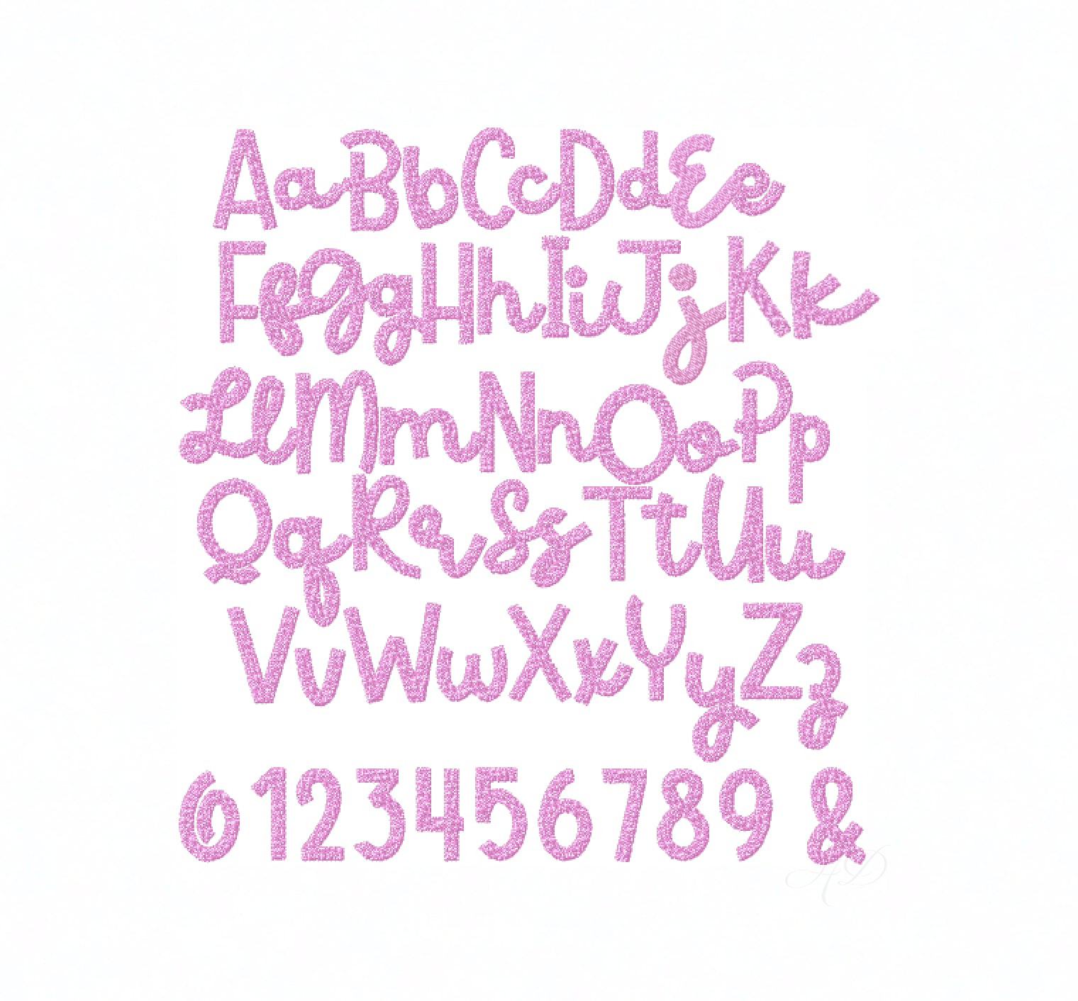 Hannah Script Fill Embroidery Font 4x4 – HERRINGTON DESIGN