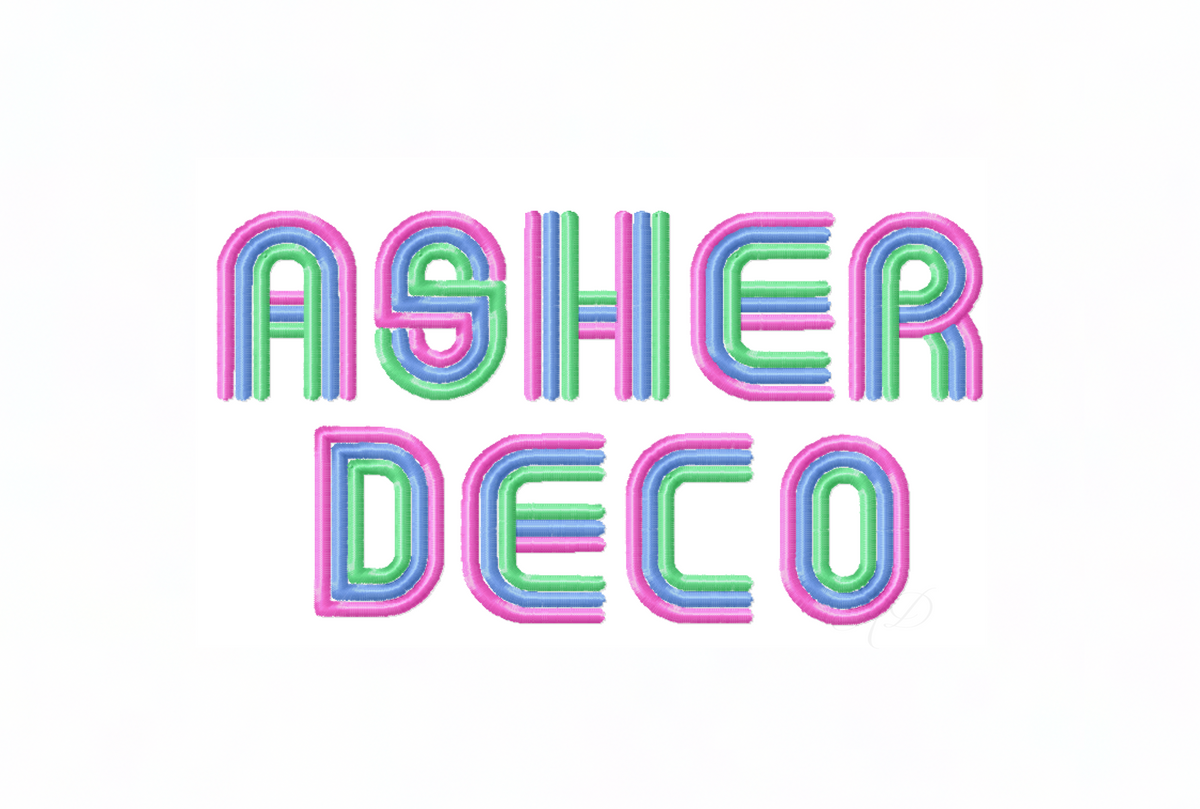 Asher Deco Inline Embroidery Large 4x4 sizes – HERRINGTON DESIGN