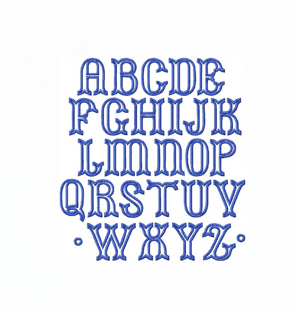 Fishtail Applique Embroidery Font 4x4 – HERRINGTON DESIGN