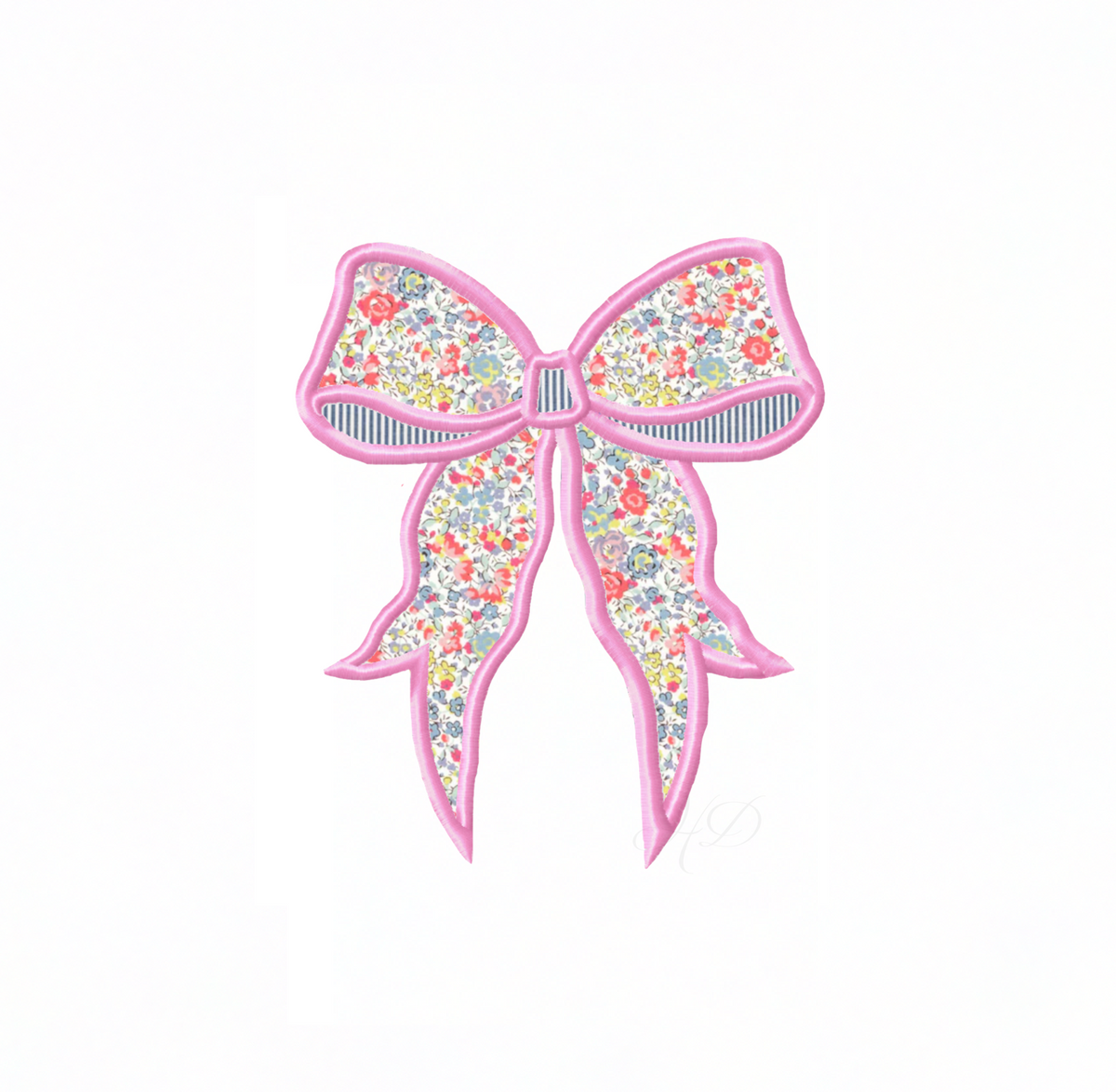 Side Bow Applique Embroidery Machine Design – HERRINGTON DESIGN