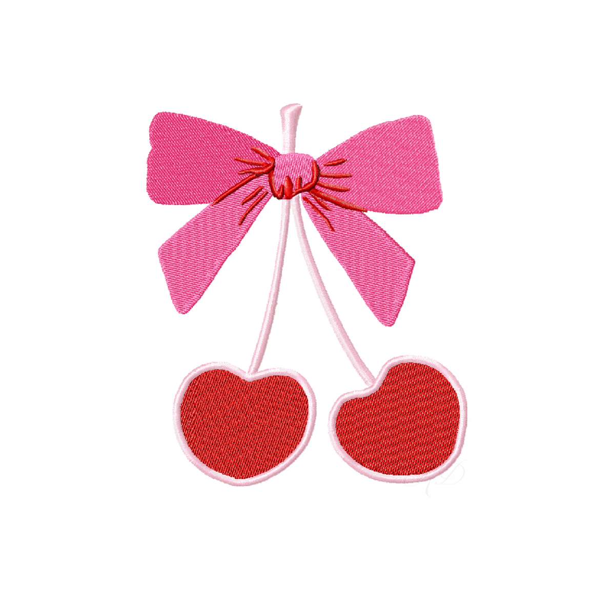 Cherry Bow Embroidery Design – HERRINGTON DESIGN