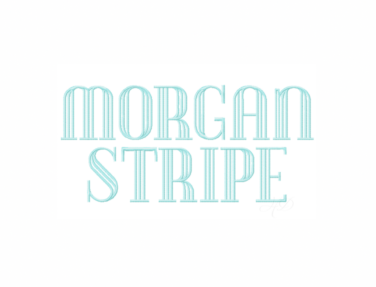 Morgan Stripe Satin Monogram Embroidery Font – HERRINGTON DESIGN