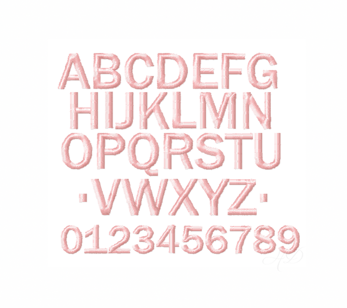 Grant Wide Satin Monogram Embroidery Font Mini – HERRINGTON DESIGN