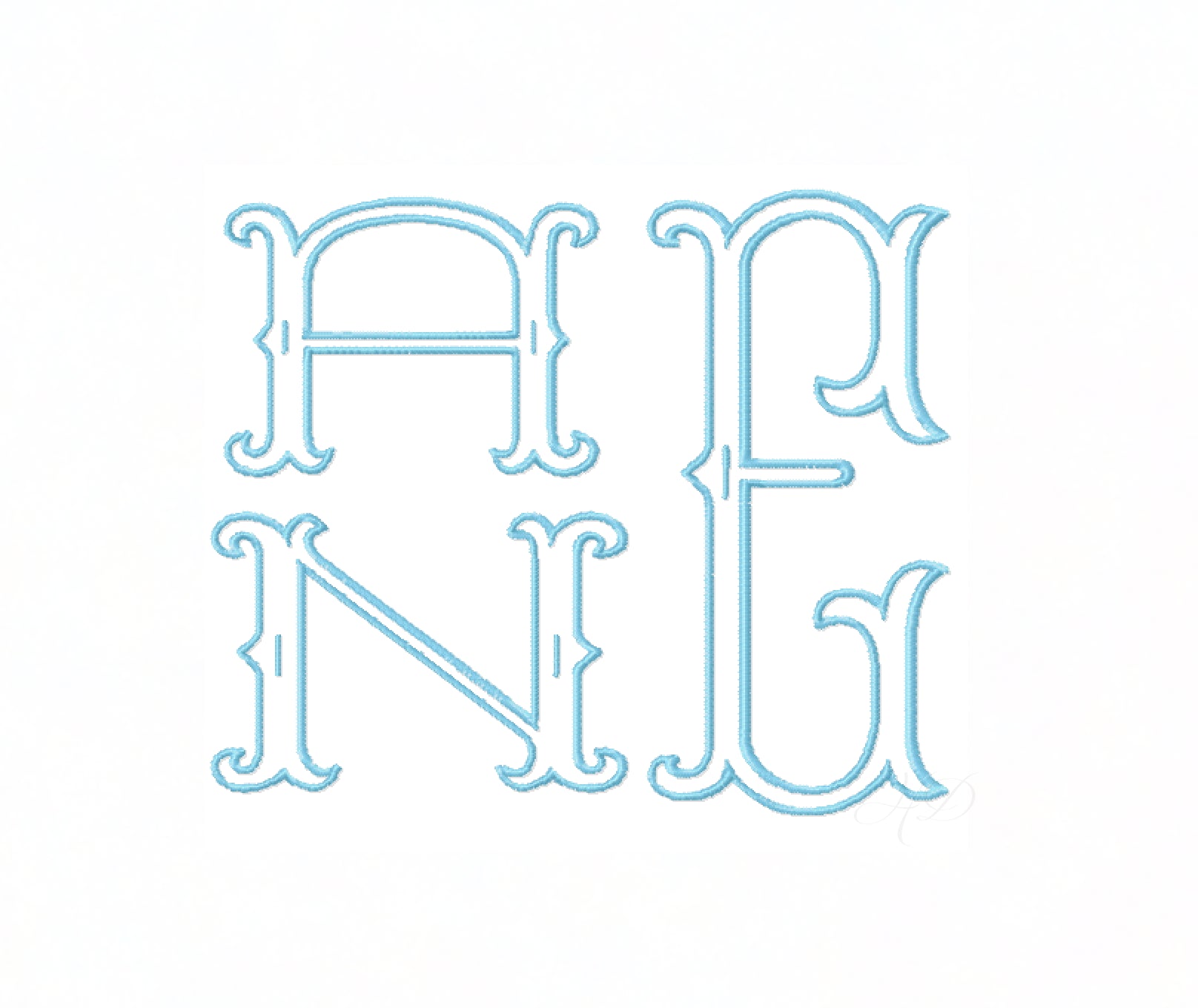 4x4 Two Type Fishtail Outline Satin Stitch Embroidery – HERRINGTON DESIGN