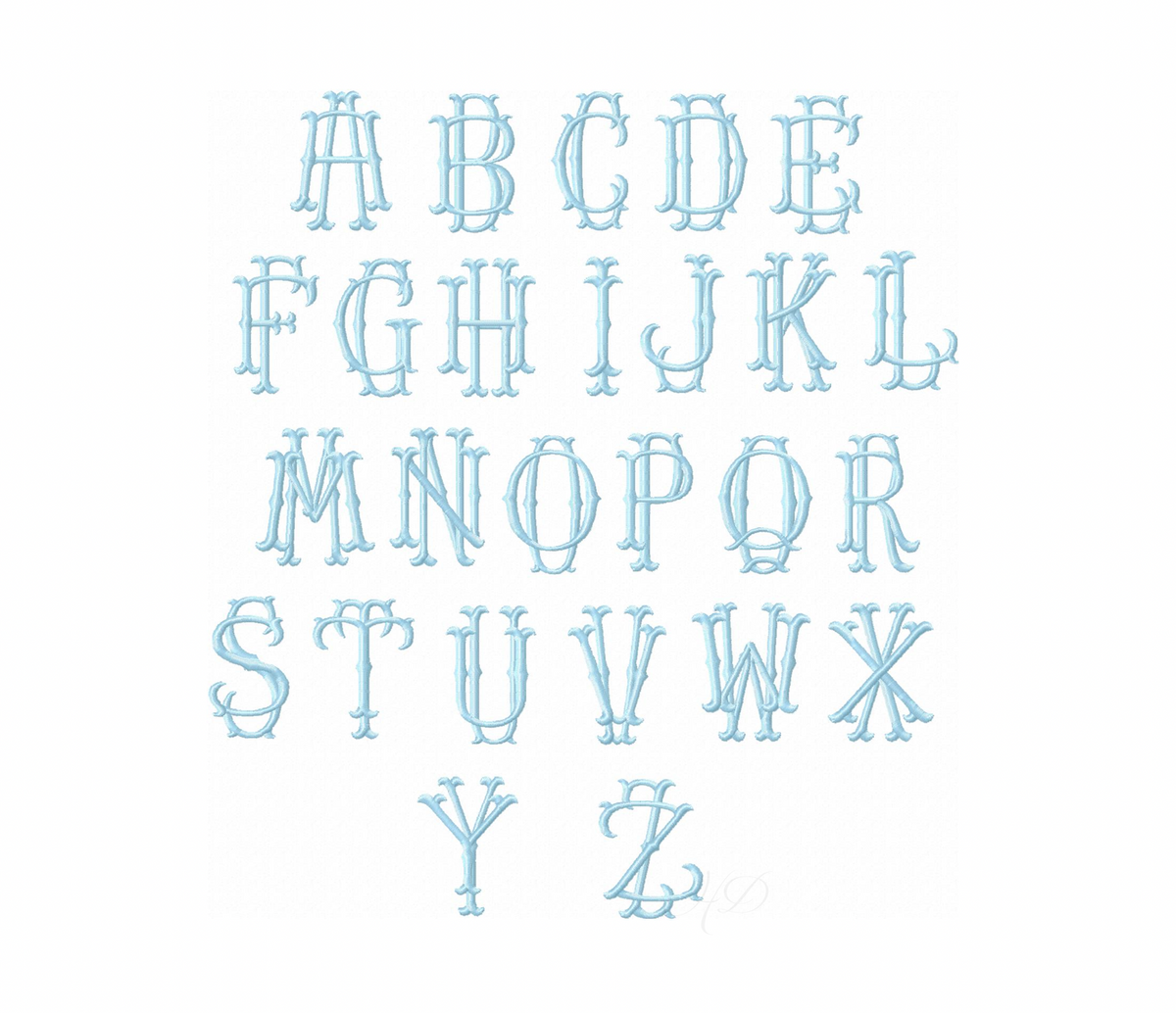 5x7 Kendall Satin Embroidery Font – HERRINGTON DESIGN