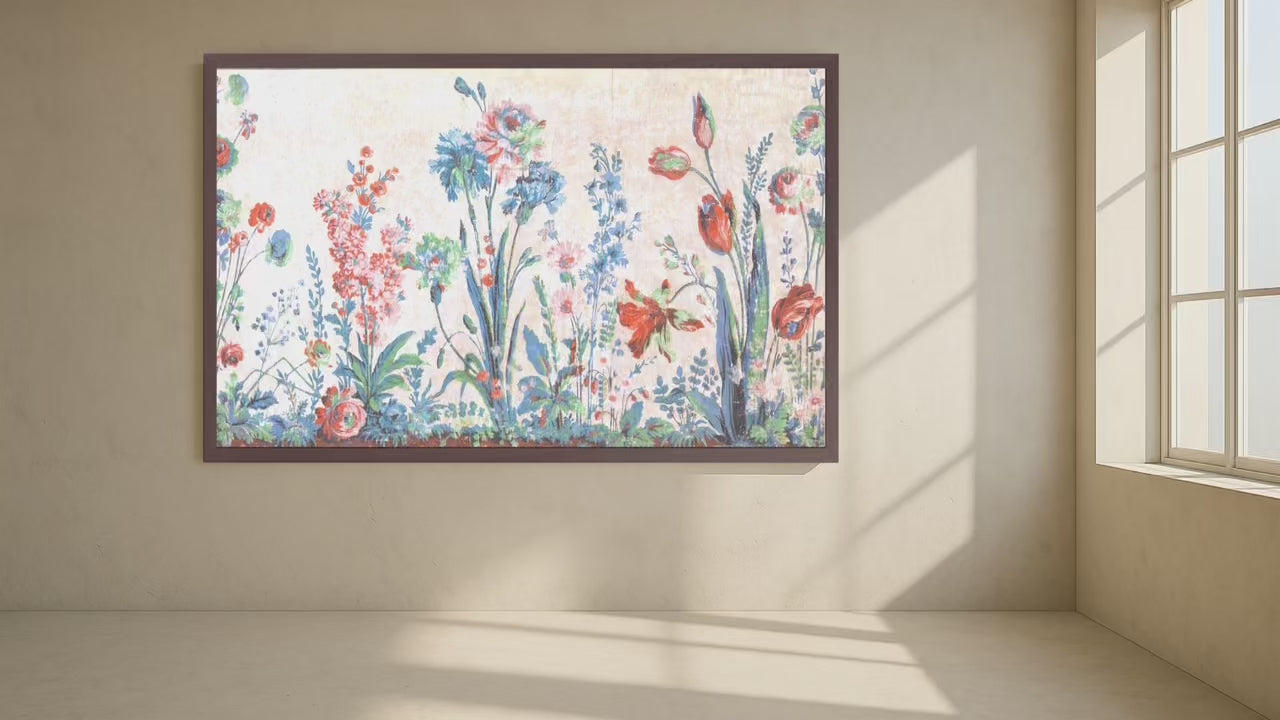 Floral Wood Block Frame TV Art – HERRINGTON DESIGN