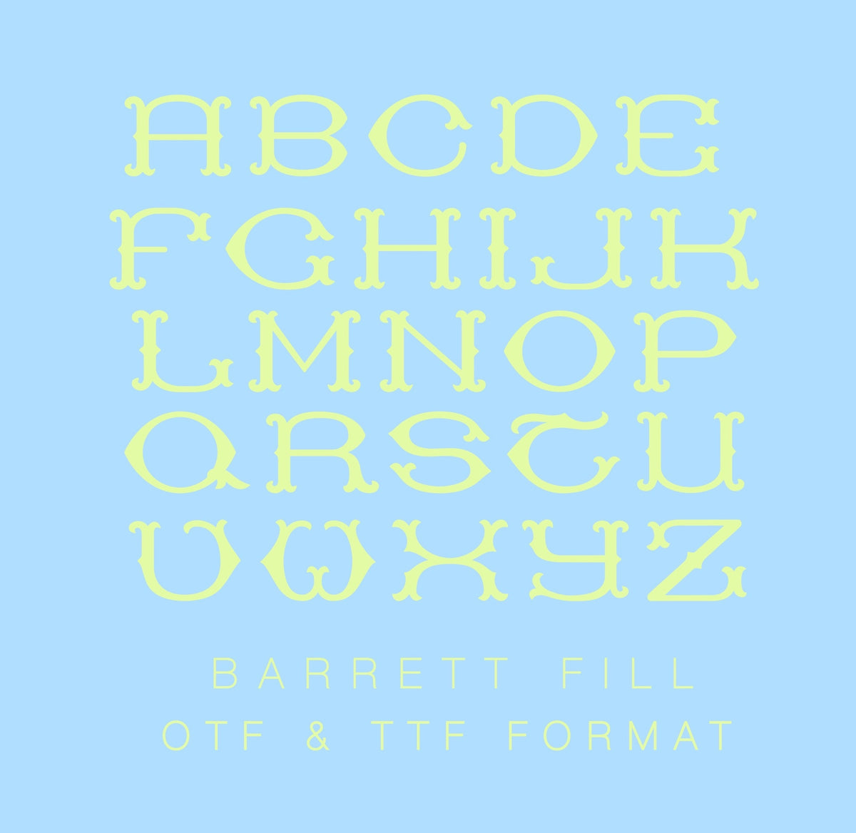 Barrett Fill Desktop Font – HERRINGTON DESIGN