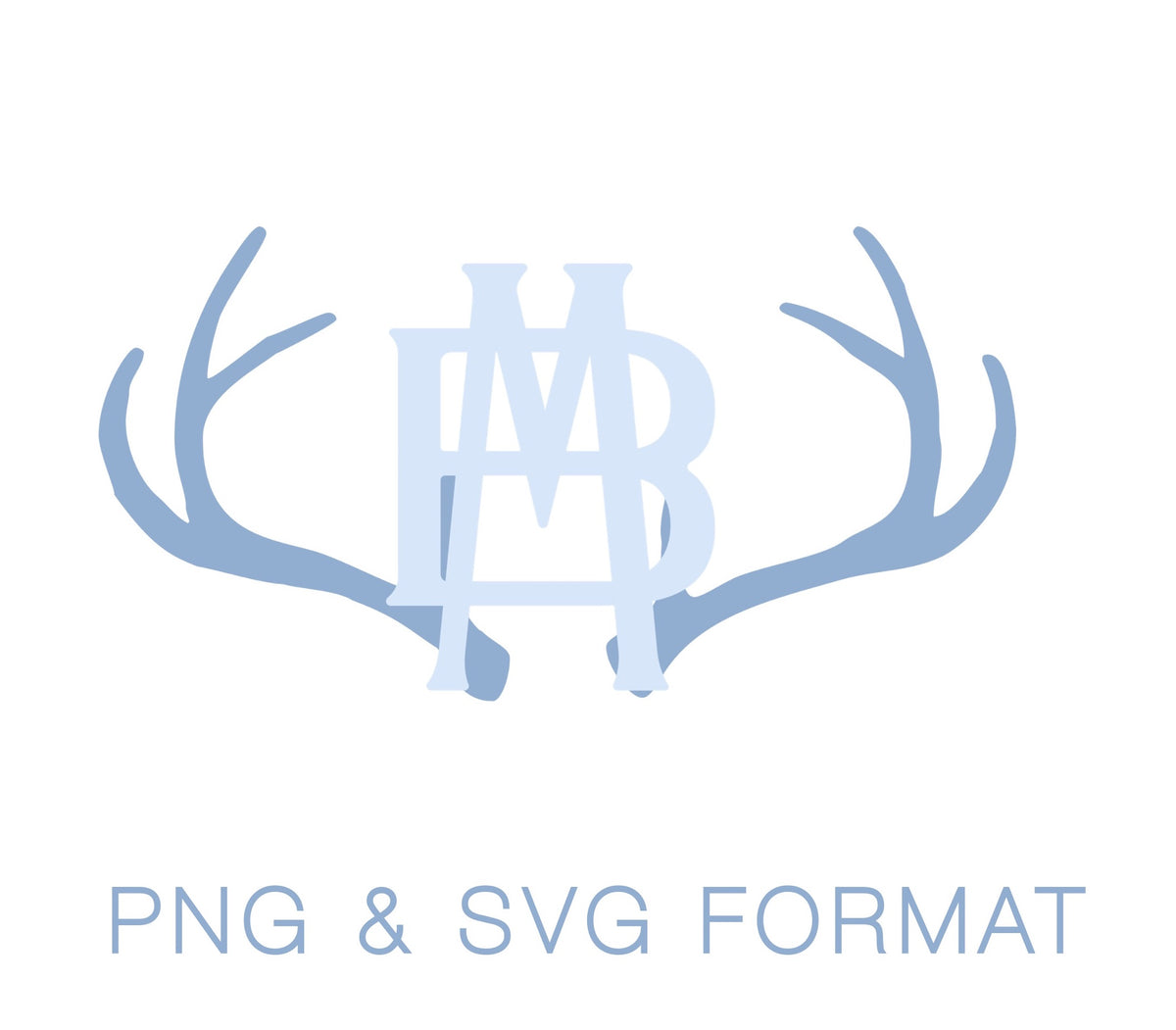 Antler Monogram PNG PDF EPS SVG Monogram Frame – HERRINGTON DESIGN