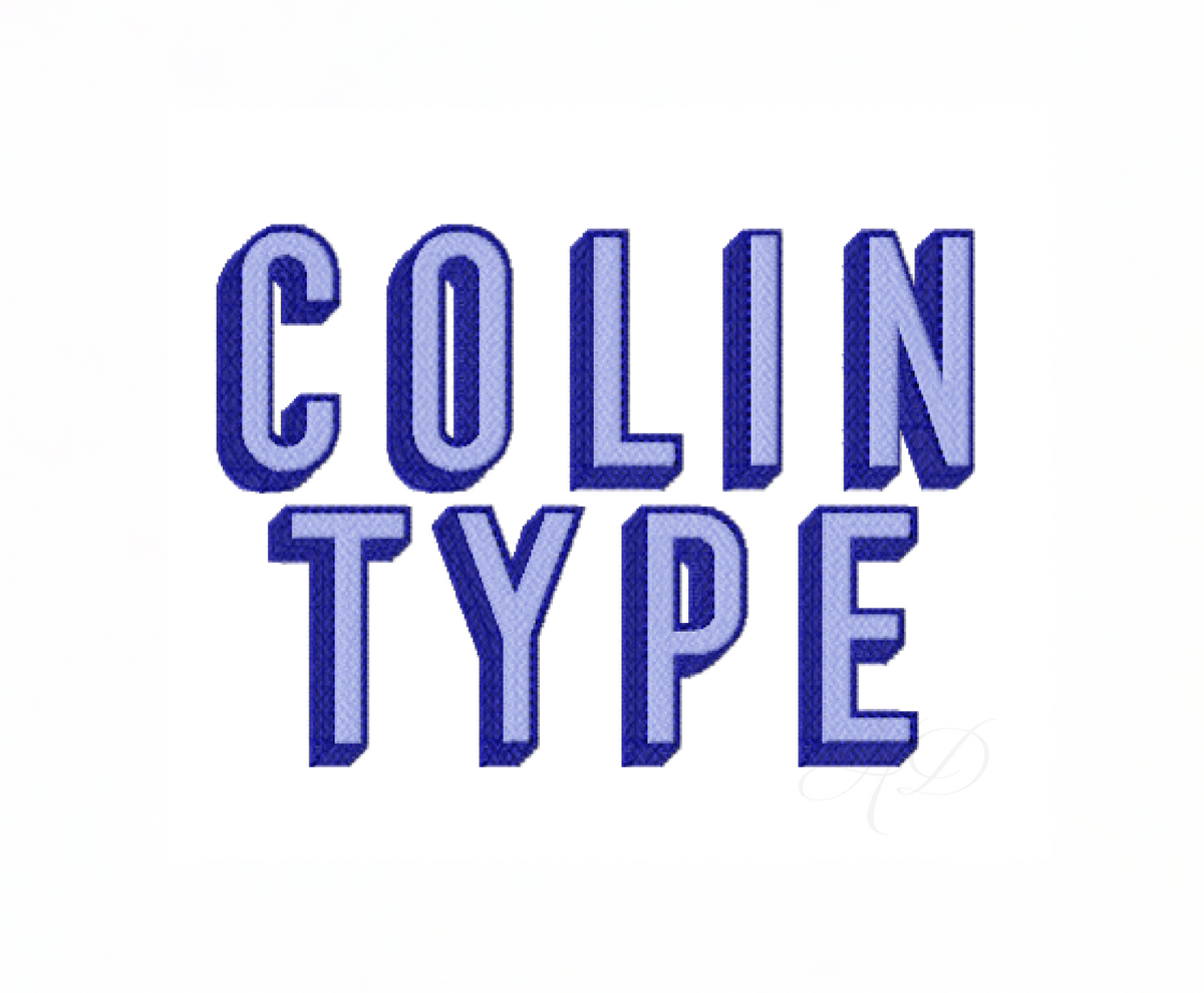 5x7 Colin Fill Shadow Type Embroidery Font – HERRINGTON DESIGN