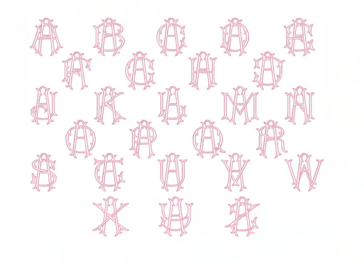 3.5" A Emmaline Layered Outline Embroidery Font – HERRINGTON DESIGN
