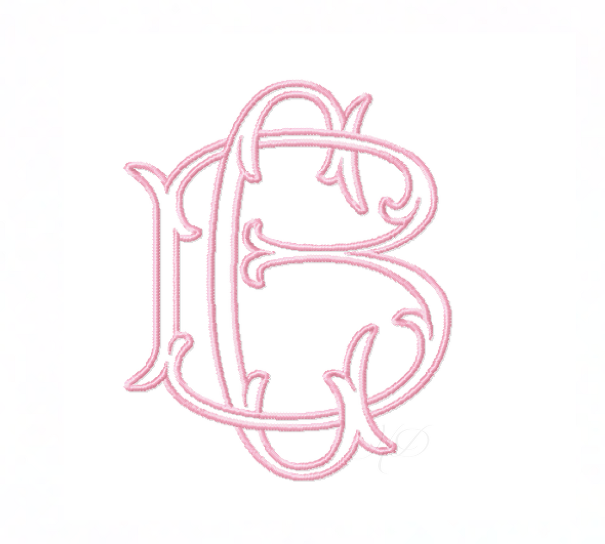 3.5" C Emmaline Layered Outline Embroidery Font – HERRINGTON DESIGN