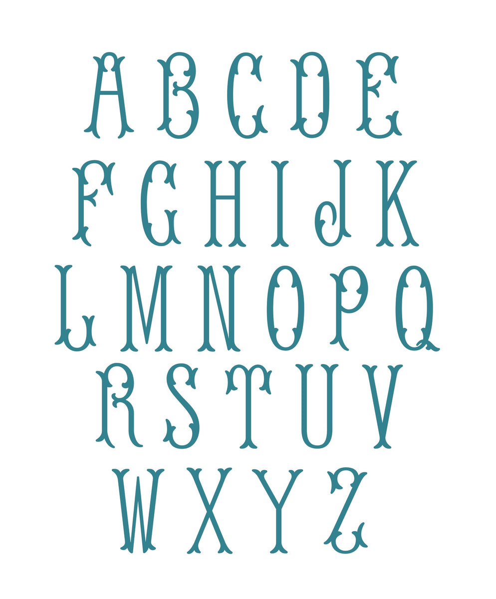 Emmaline Monogram PDF PNG SVG & EPS Monogram Font – HERRINGTON DESIGN