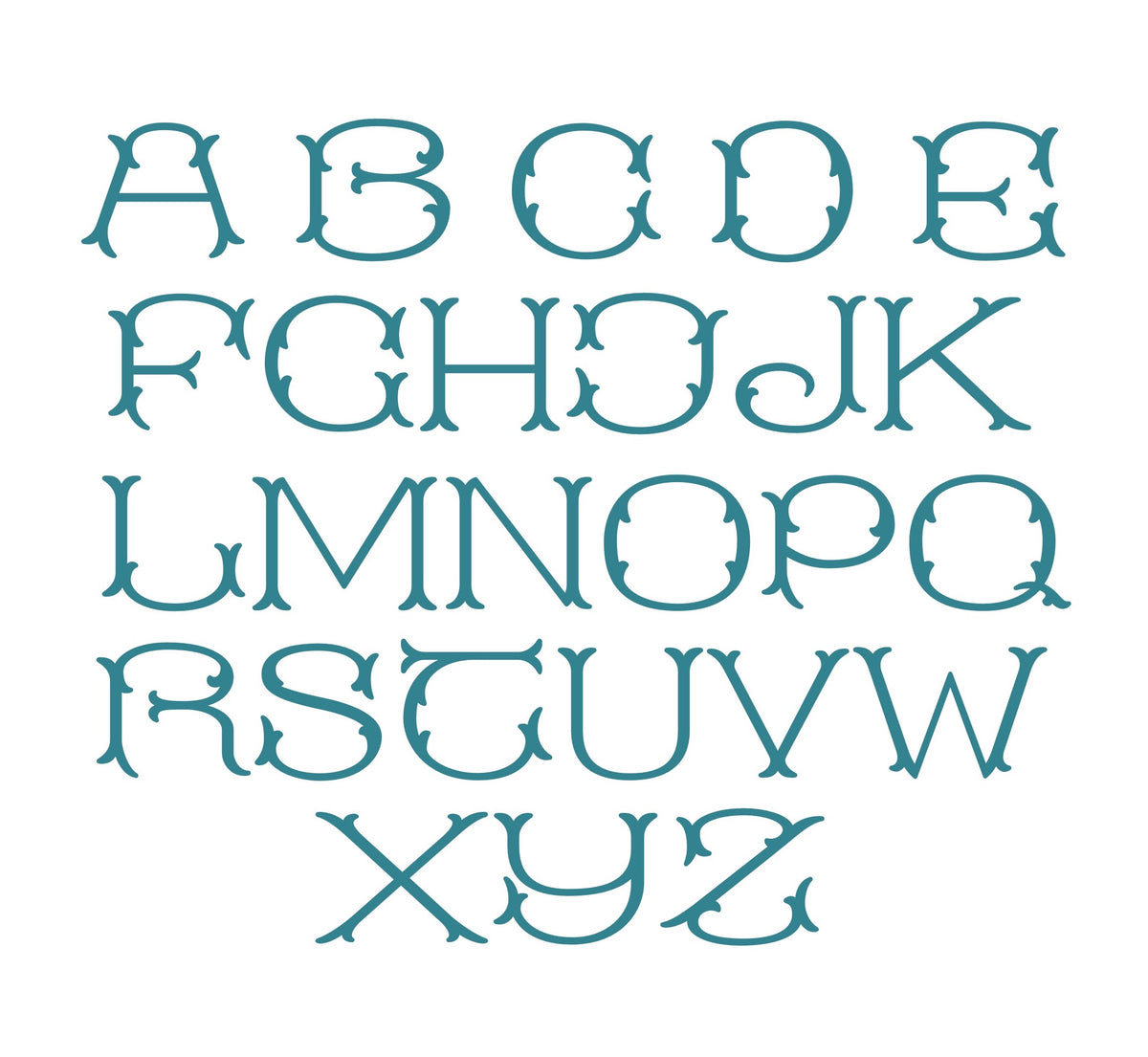 Emmaline Monogram PDF PNG SVG & EPS Monogram Font – HERRINGTON DESIGN