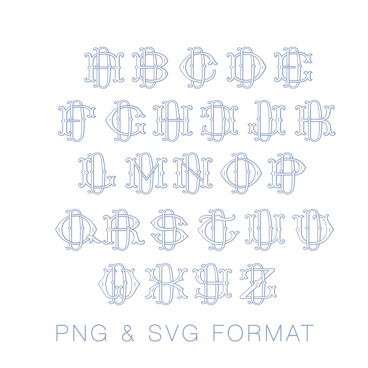 PNG SVG Two Type Fishtail Outline D Font – HERRINGTON DESIGN