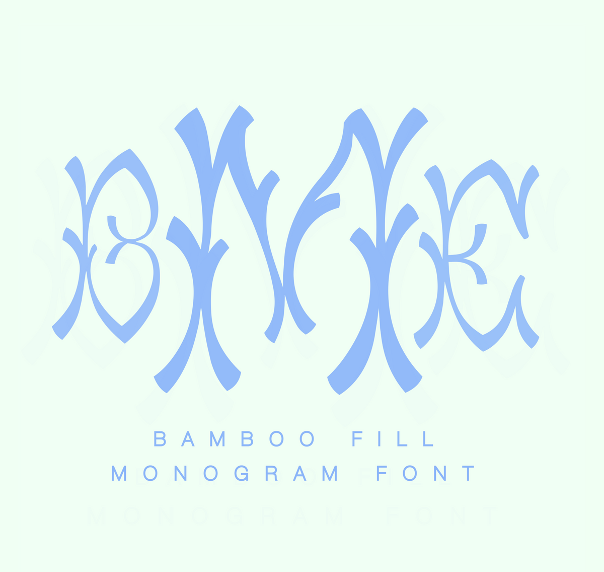 Bamboo Fill Monogram Font – HERRINGTON DESIGN