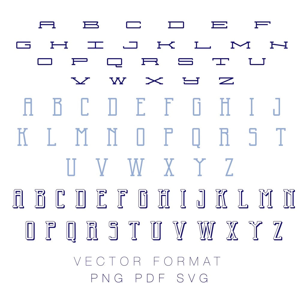 Jackson Shadow Monogram PDF PNG EPS & SVG Monogram Font – HERRINGTON DESIGN