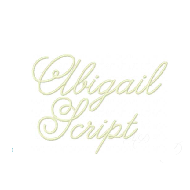 Abigail Script Embroidery Font – HERRINGTON DESIGN
