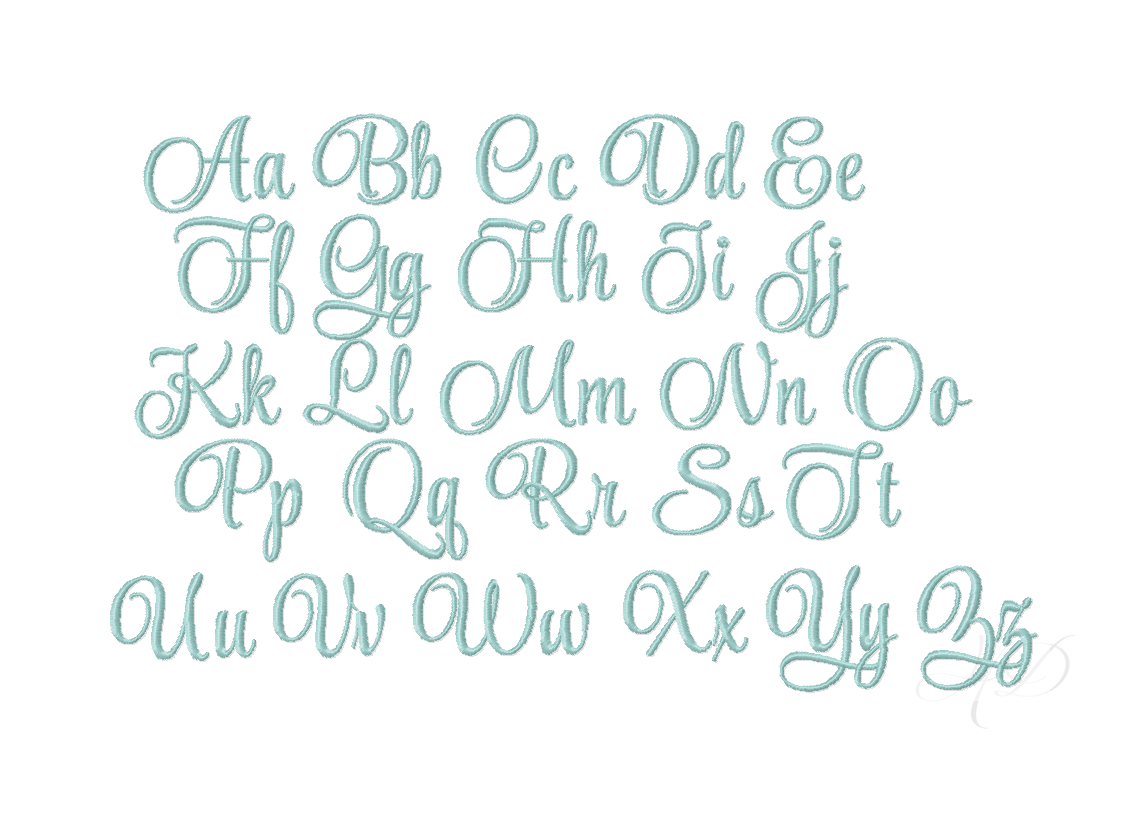 5 sizes Bold Evie Satin Stitch Embroidery Font – HERRINGTON DESIGN