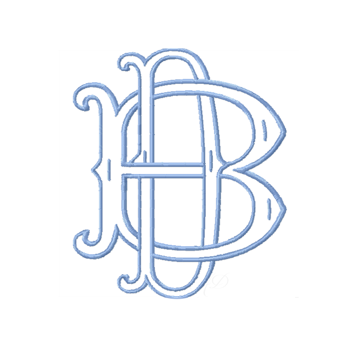 3.5" D Fishtail Embroidery Font Two Type Outline Font – HERRINGTON DESIGN