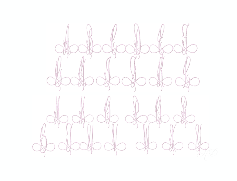 6" Maggie Script Monogram 5X7 Hoop – HERRINGTON DESIGN