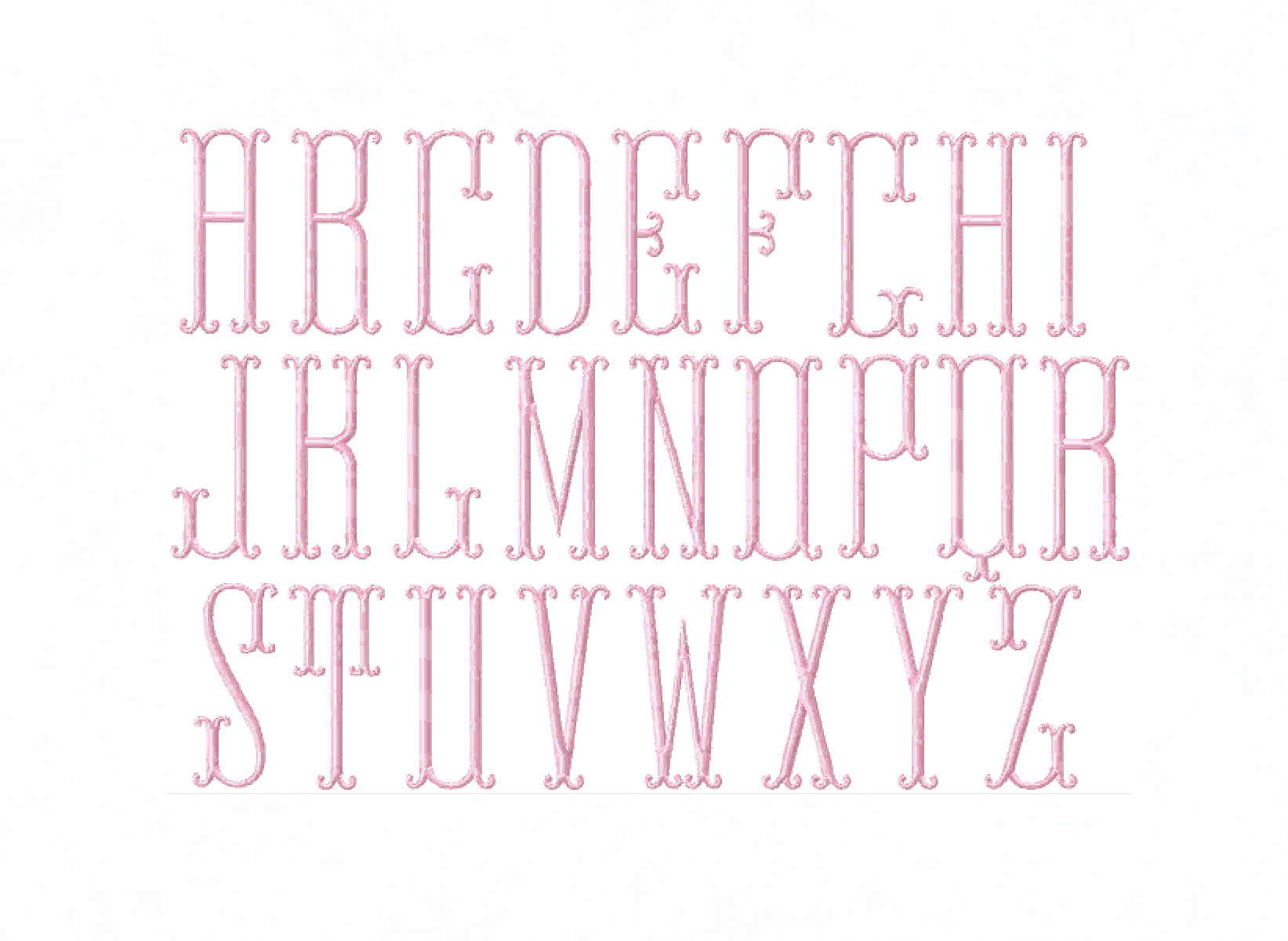 Sutton Satin Stitch Embroidery Font – HERRINGTON DESIGN