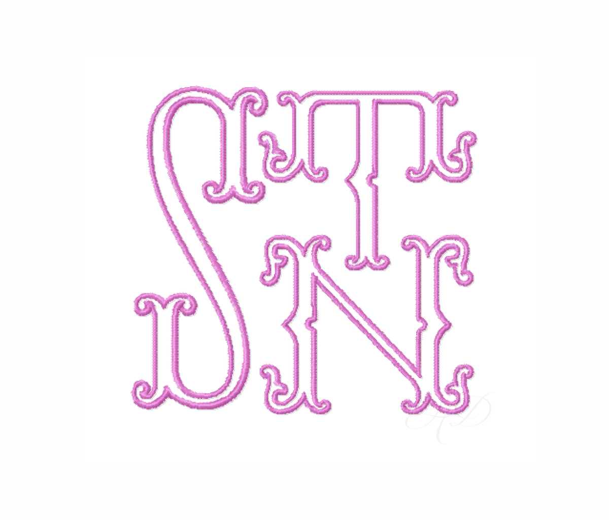 1" and 2" Sutton Outline Embroidery Font – HERRINGTON DESIGN