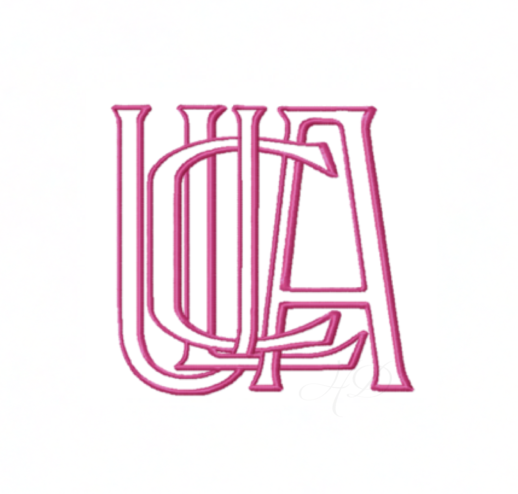 UCLA Embroidery Font LayeredType Outline Font – HERRINGTON DESIGN