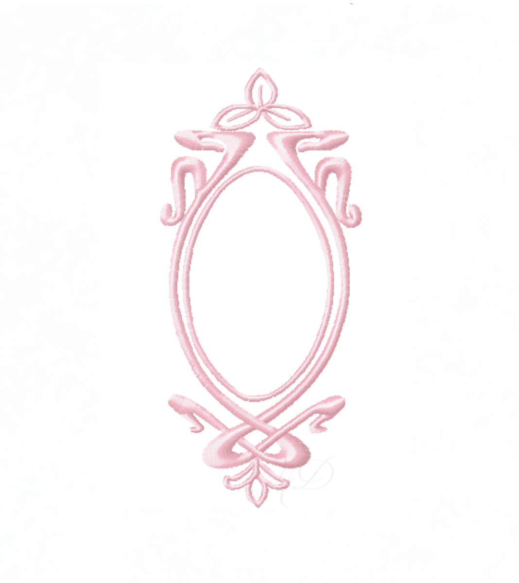 Nouveau Oval Embroidery Design – HERRINGTON DESIGN