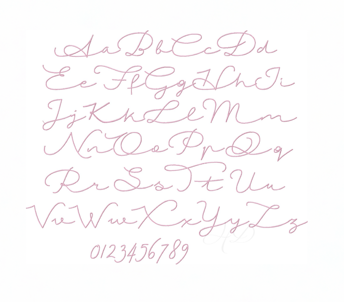 August Script Satin Embroidery Font – HERRINGTON DESIGN