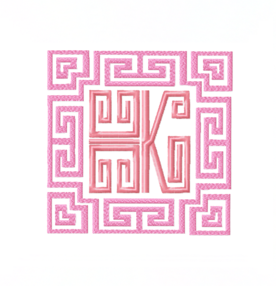 Greek Key Square Embroidery Design Frame – HERRINGTON DESIGN