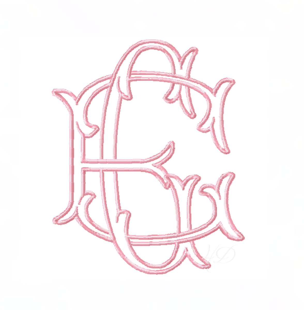 3.5" G Emmaline Layered Outline Embroidery Font – HERRINGTON DESIGN
