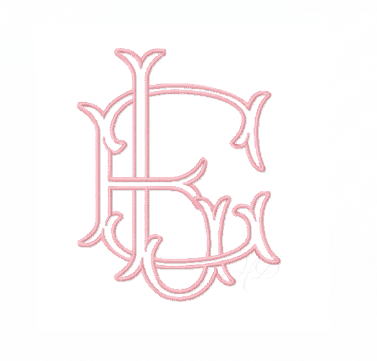 3.5" L Emmaline Layered Outline Embroidery Font – HERRINGTON DESIGN